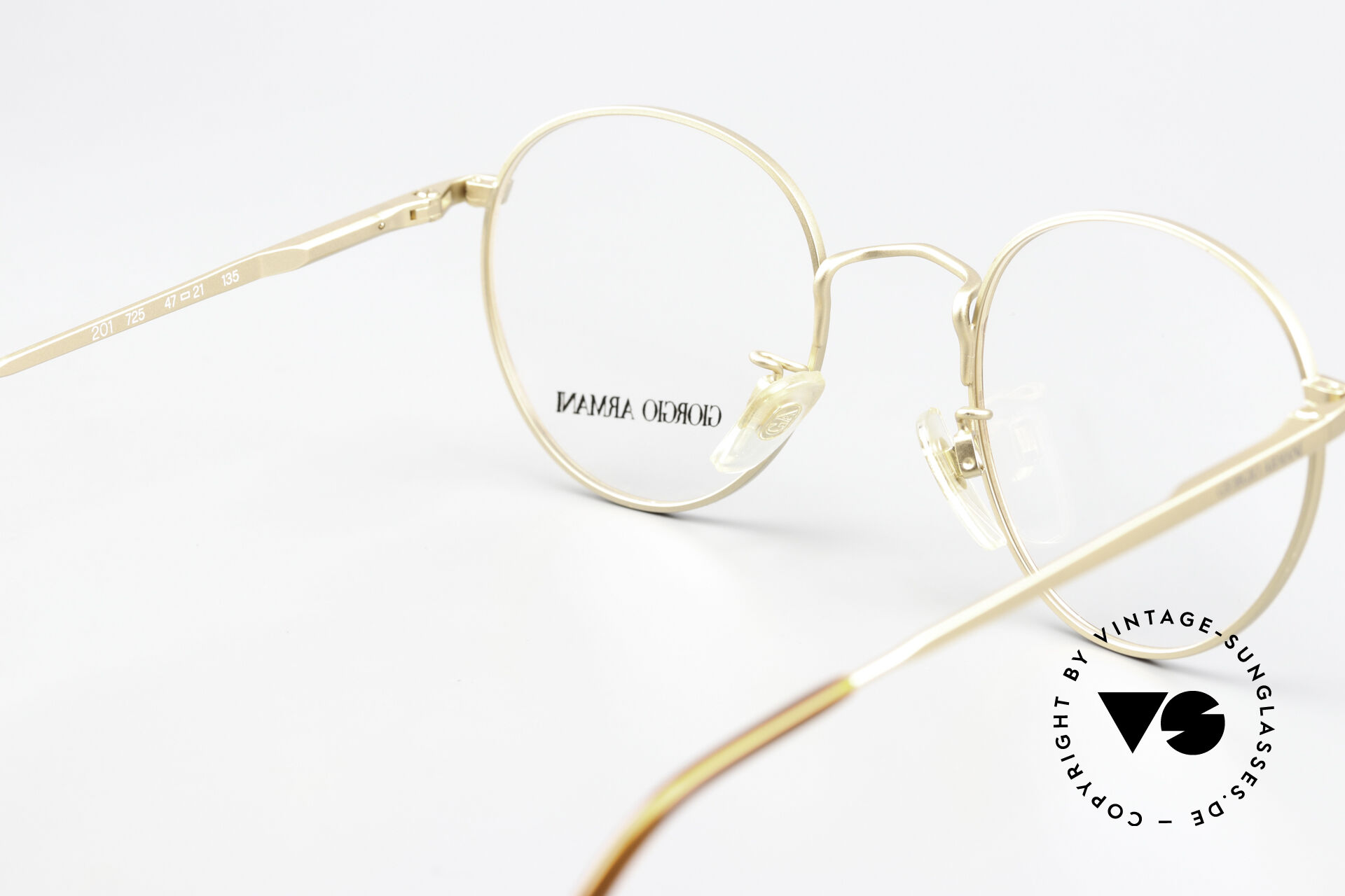 Glasses Giorgio Armani 201 47mm Matte Gold Chestnut Brown