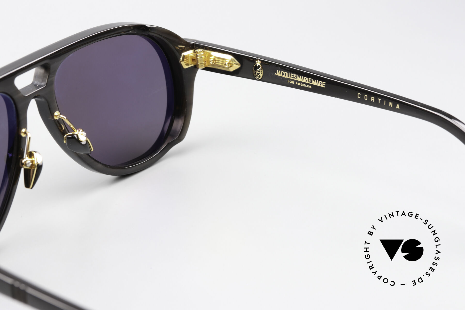 Sunglasses Jacques Marie Mage Billionaire Buffalo Horn Aviator Frame
