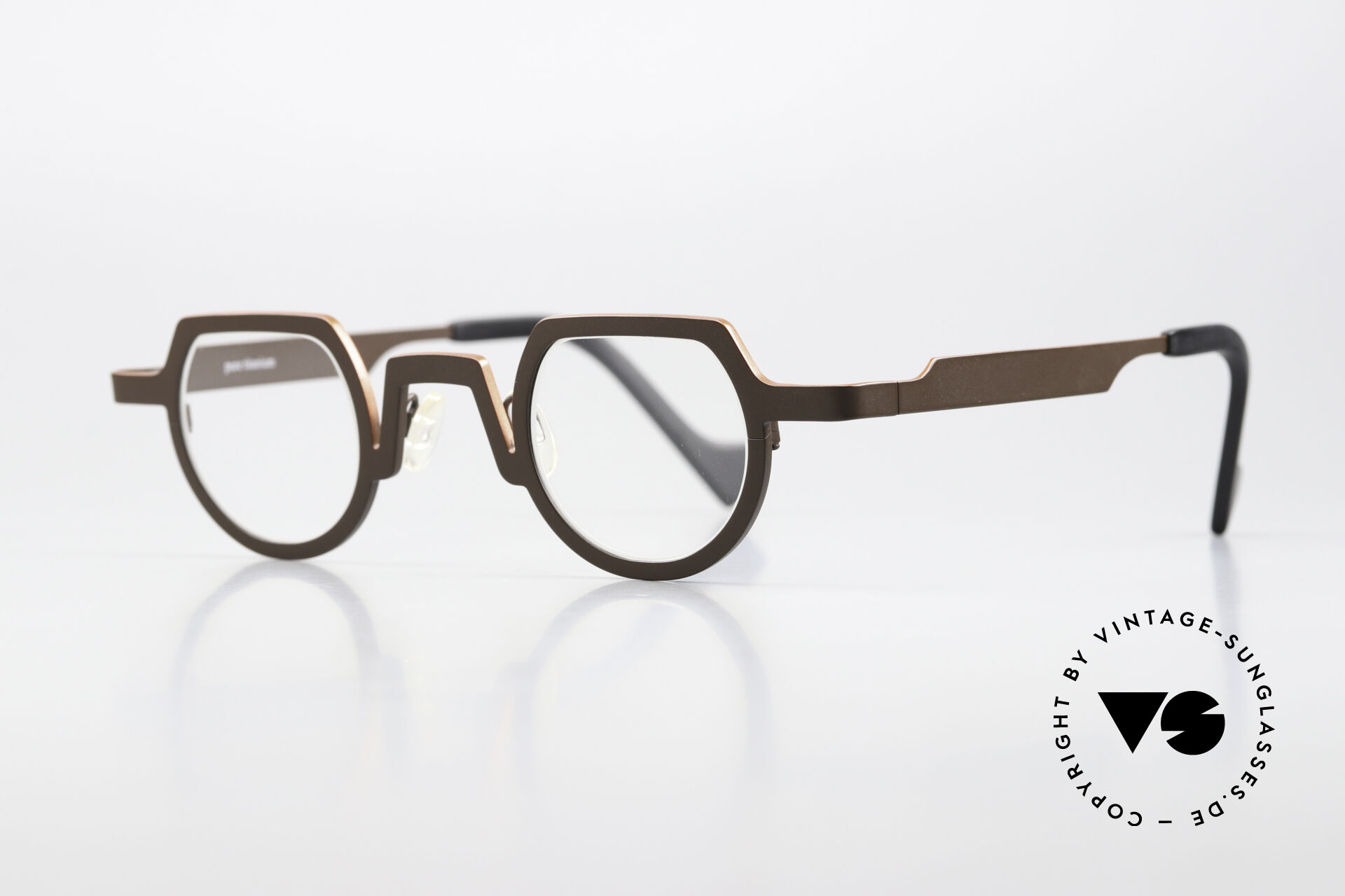 Glasses Theo Belgium Europe Titan Frame Brown Orange