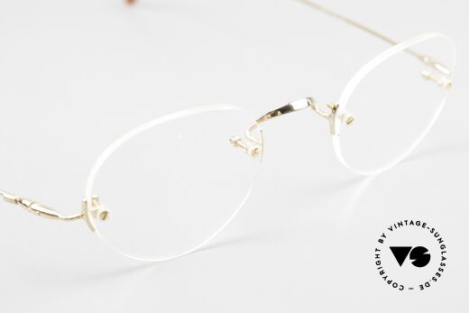 Glasses Lunor Classic Panto GP Rimless Eyeglasses Gold