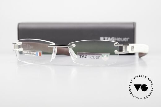 Glasses Tag Heuer L-Type 0116 Rimless Frame Leather Temples