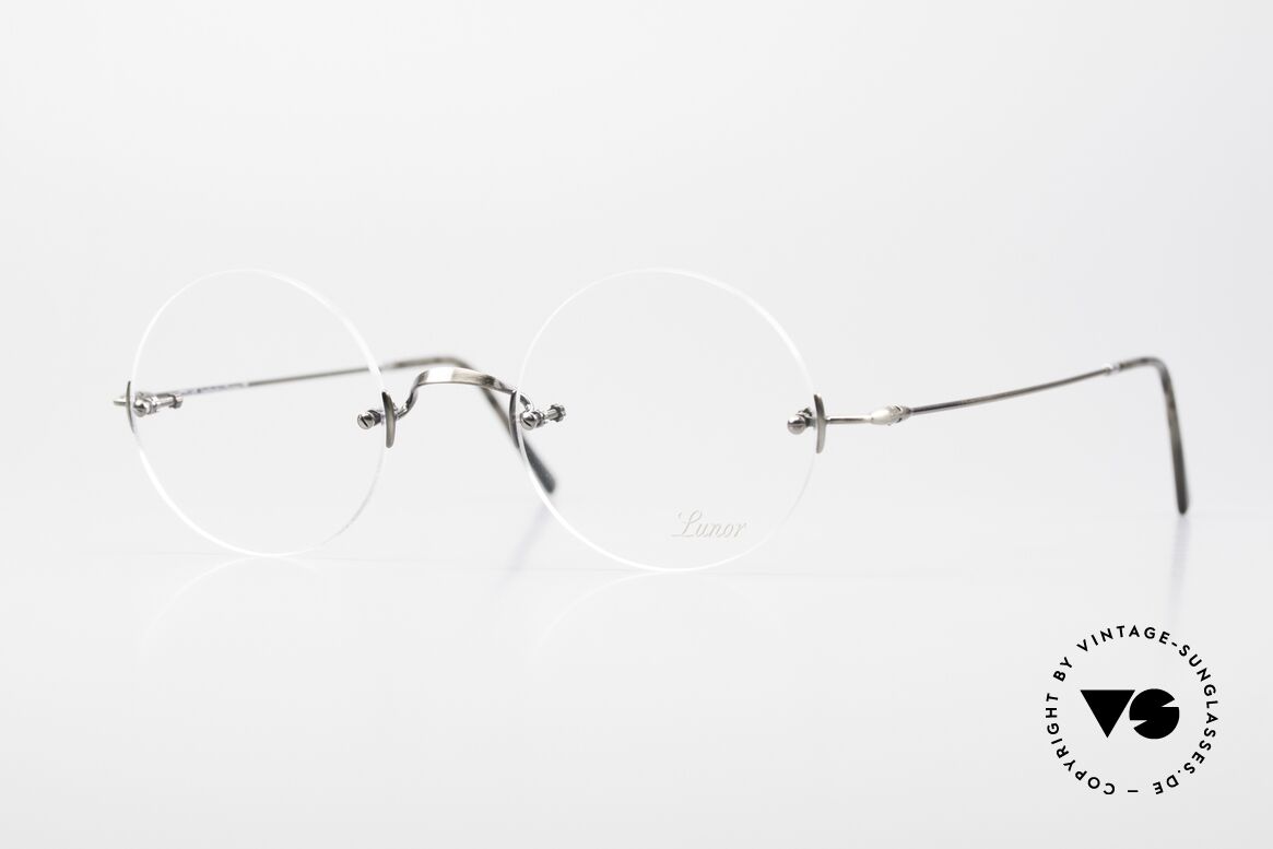 Glasses Lunor Classic Round AS Steve Jobs Glasses Antique Silver