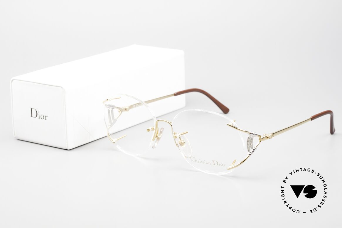 Glasses Christian Dior 2591 Rimless Frame From 1989